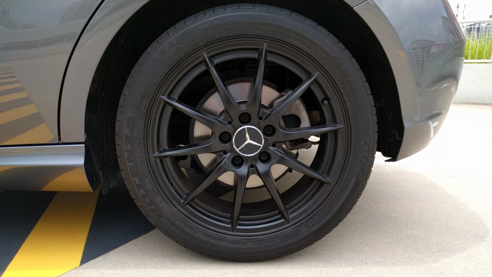 MWTS A200 Stock Rims Sprayed to Semi Matt Black - SGMerc Car Mart ...