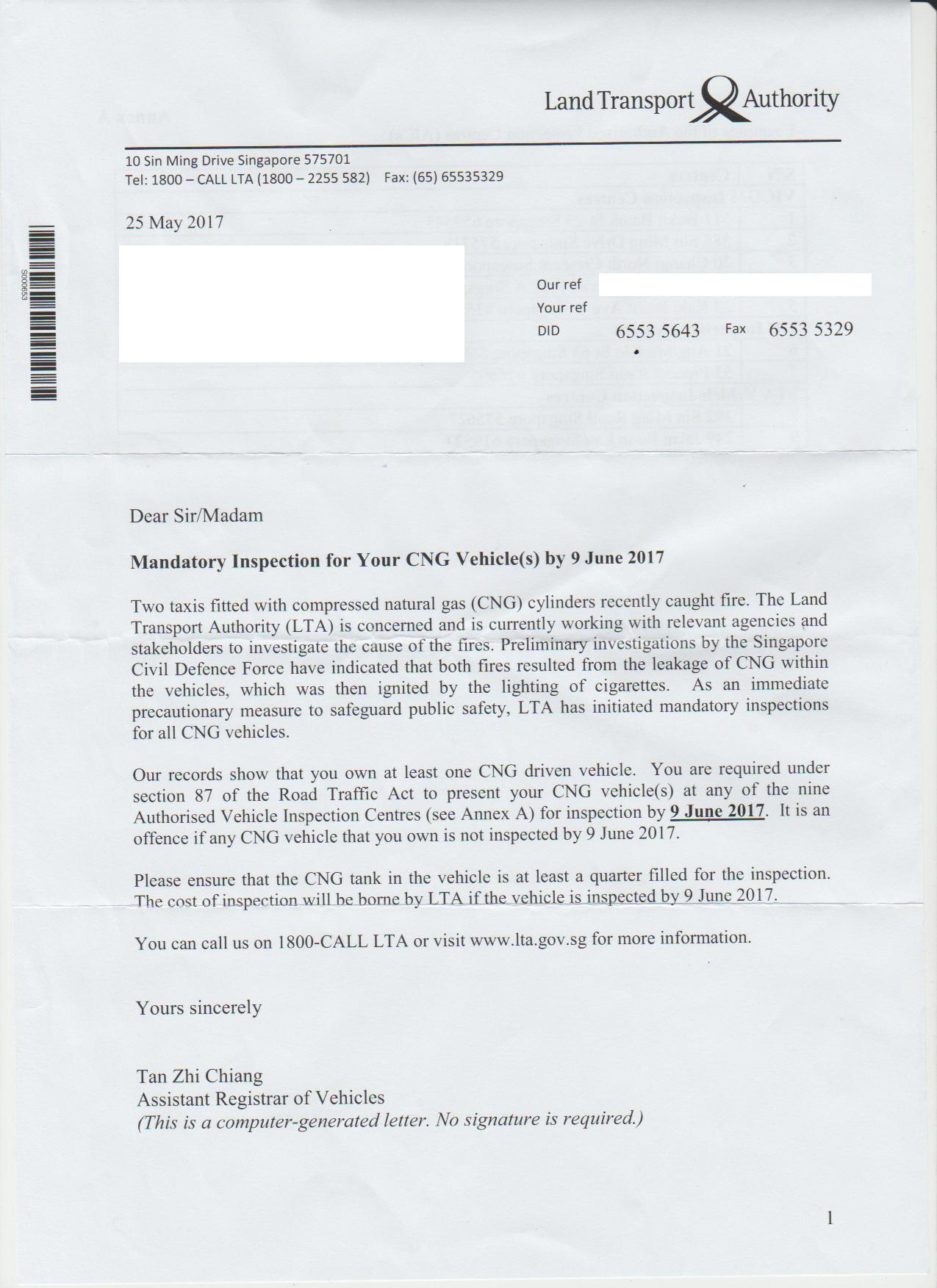 LTA check CNG/NGT vehicle - E-Class - SGMerc - Mercedes-Benz Enthusiast ...